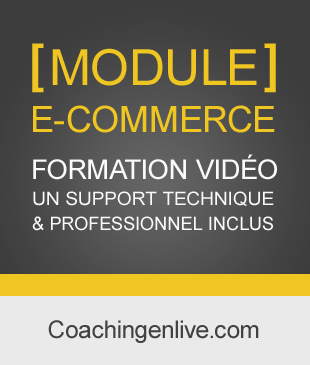 Nos modules E-commerce - Coaching en live E-commerce et Webmarketing